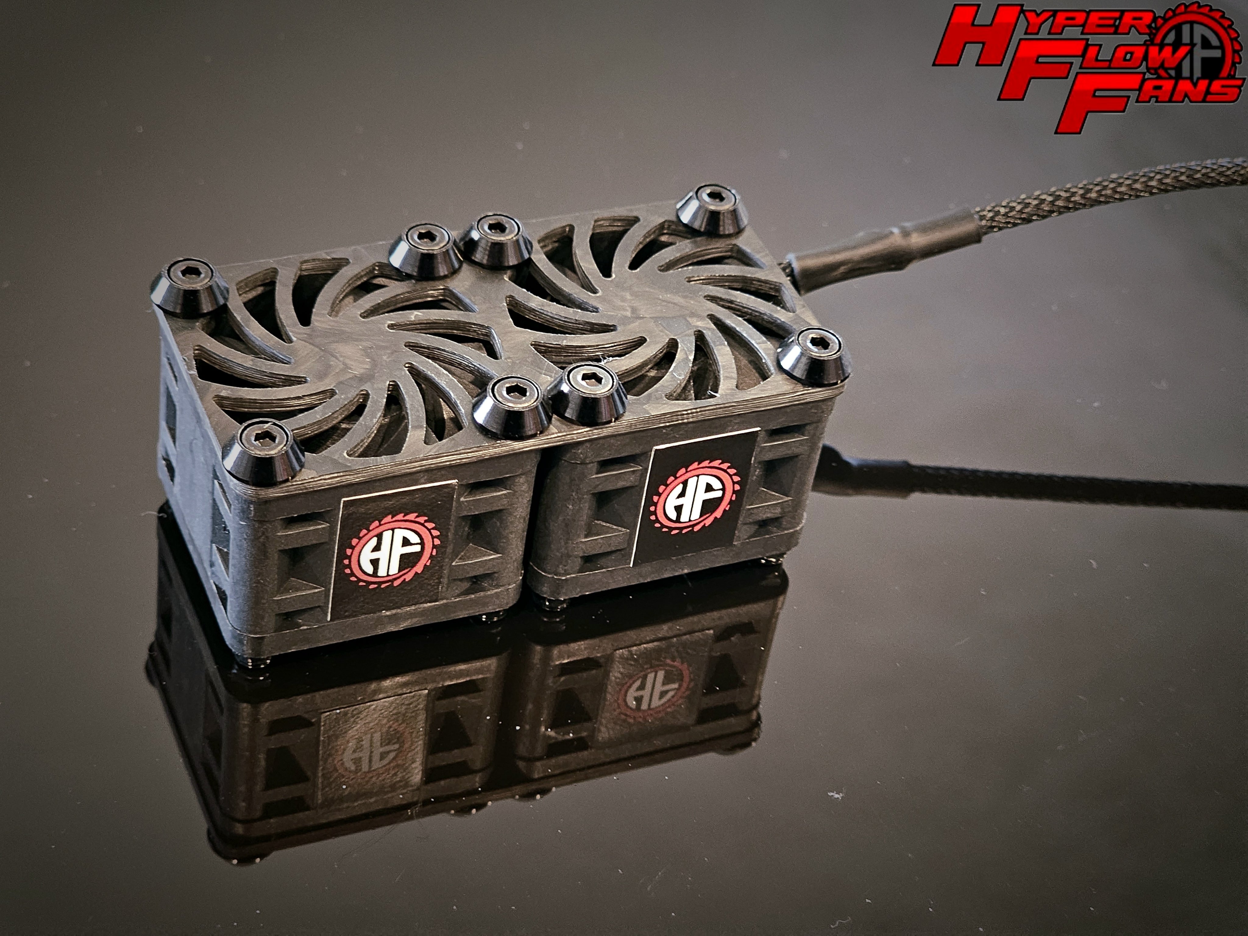 HyperFlow Fans 3s 4s & 6s High Speed Twin RC Cooling Fan 12v & 24v No